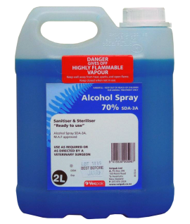 Alcohol Spray 70% RTU | Vet Products | Vetpak - NZ