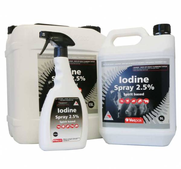 Iodine Spray 2.5% | Vet Products | Vetpak - NZ